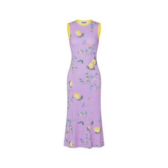 Moschino Femme, Robes, Violet, Taille: 36 FR Printed Technical Jersey Dress