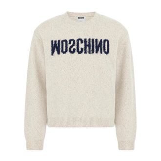 Moschino Rundhals-Strickware - - Knitwear - Damen - Beige - L
