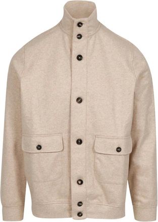 FILIPPO DE LAURENTIIS Homme, Vestes, Beige, Taille: XL Cardigan Feutr&eacute; en Laine et Cachemire