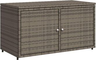 vidaXL Armoire de rangement jardin gris 110x55x60,5 cm r&eacute;sine tress&eacute;e