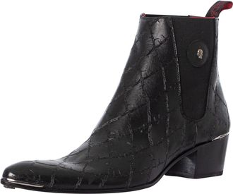 Jeffery West Chelsea-Stiefel Aus Leder Mit Totenkopf-Motiv, Schwarz