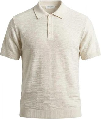 Daniele Fiesoli Homme, Pulls, Beige, Taille: 2XL Polo Lino Cotone