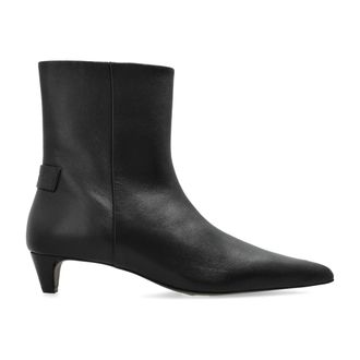 AllSaints Bottines Piper en cuir &agrave; talon - Femme - Chaussures - Noir - Taille: 36 EU