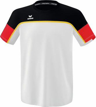 Erima Unisex Kinder Change by Funktionelles T-Shirt (1082318), weiß/schwarz/rot, 140