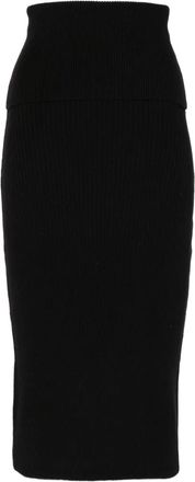 Iro jupe mi-longue Christy à design nervuré - Noir