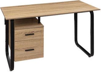 PEGANE Pegane - Bureau en bois et métal coloris naturel - Longueur 120 x Profondeur 60 x Hauteur 75 cm