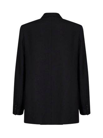 Dries Van Noten Mens Double-Breasted Bosier Jacket Black Wool