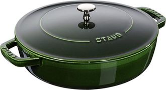 Staub Gusseisen Br&auml;ter Chistera Tropfenstruktur im Deckel Rund 24 cm 2,5 L