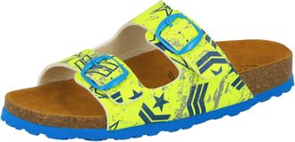 Lico Bioline Top Jungen Pantoletten, Neongelb/ Blau, 33 EU