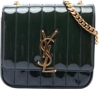 Saint Laurent Sac bandouli&egrave;re Vicky Pre-owned - Femme - Pre-owned - Vert - Taille: ONE Size