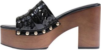 Guess Femme, Chaussures, Noir, Taille: 38 EU Quill Heeled Mules