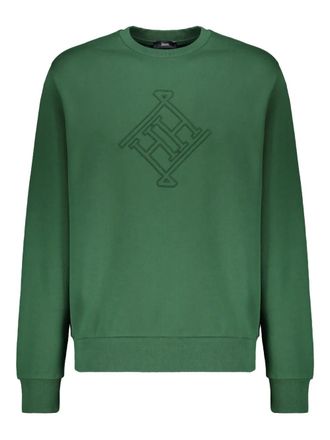 Herno Sweatshirt mit Logo - Gr&uuml;n