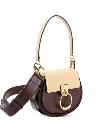 Chlo&eacute; Tess Bag Leather Small shoulder bag - Braun