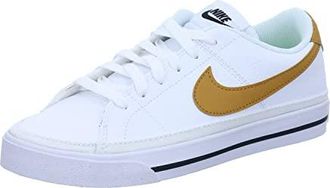 Nike Nike DH3161-105 Nike Court Legacy Next Nature Sneaker Adult White/Gold Suede-Volt-Black 37.5