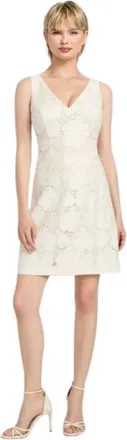 Guess Femme, Robes, Blanc, Taille: 34 FR Robe courte en dentelle Vega