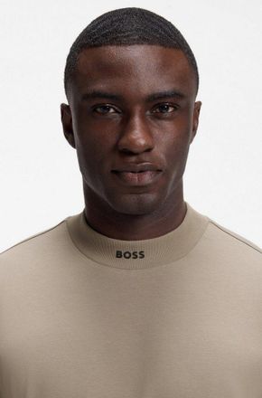 HUGO BOSS Langarmshirt Stretch Jersey Baumwolle, Relaxed Fit, Rundhalsausschnitt