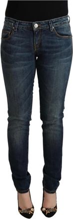 Acht Acht, Femme, Jeans, Bleu, Taille: W31 Jean Slim Fit Taille Basse en Denim