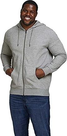 Jack & Jones Jack & Jones Homme Jjebasic Sweat Zip Hood Noos Pull cardigan, Gris Clair, EU6XL US4XL