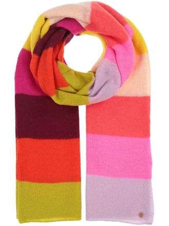 Fraas Schal aus Wolle - 70 x 200 cm - Winterstola mit Streifen für Damen Coral