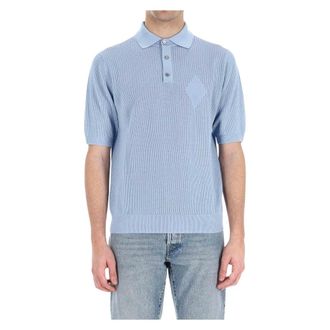 Ballantyne Polo en coton ajour&eacute; - Homme - Tops - Bleu - Taille: XL