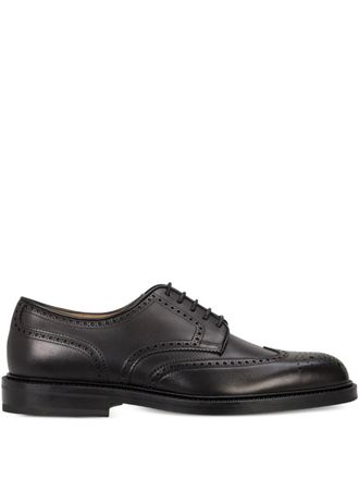 BOSS chaussures oxford à détails de perforations - Noir