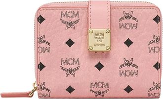 MCM Portemonnaie - Aren Visetos Small Wallet Mni, One Size - Gr. unisize - in Gold - f&uuml;r Damen
