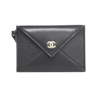 Chanel Pochette en cuir Pre-owned - Femme - Pre-owned - Noir - Taille: ONE Size