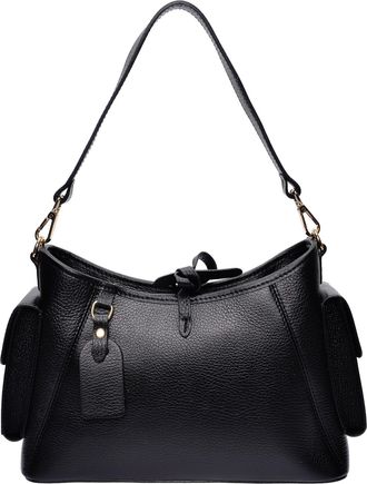 Anna Luchini Schwarz Rindsledertasche