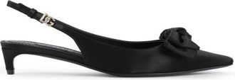 Dolce & Gabbana Femme, Chaussures, Noir, Taille: 39 1/2 EU Escarpins Slingback &agrave; et Talons Chatons