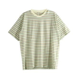 Auralee Homme, Tops, Vert, Taille: 2XL Gradient Stripe Jersey Tee