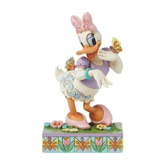 Enesco Disney Traditions Daisy Duck with Butterflies Figurine, Height 13cm