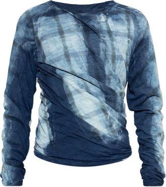 Diesel Homme, Tops, Bleu, Taille: M T-Anton-A Twisted Layered Top