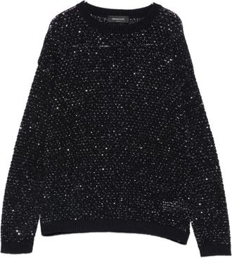 Fabiana Filippi Femme, Pulls, Noir, Taille: 36 FR Tricot ras du cou