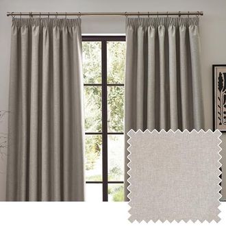 furn. Dawn Verdunkelungsvorhang mit Bleistiftfalten, Paar - Leinen - 117 x 137 cm