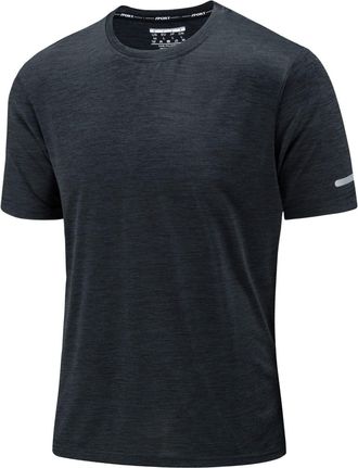 KEFITEVD Tshirt Herren Sport Shirt mit Rundhals Schnelltrocknend Funktionsshirt Fitness Laufshirts Basic Shirt Herren