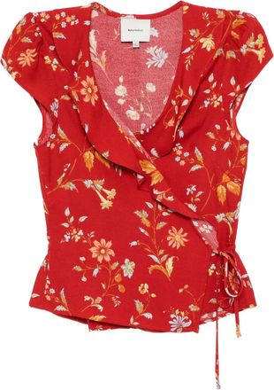 Reformation blouse Clemence - Rouge