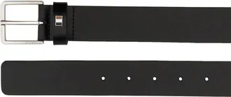 HUGO BOSS Logo-Engraved Buckle Belt - Black