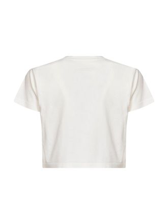 Maison Margiela Womens T-Shirt Cropped Jersey White Cotton T-Shirts & Jerseys
