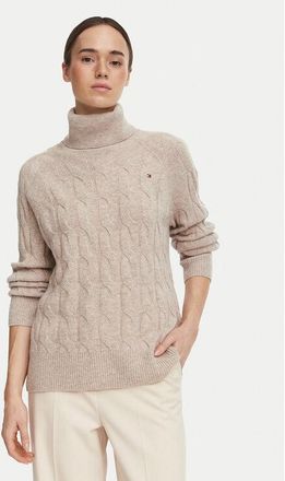 Tommy Hilfiger Rollkragenpullover WW0WW46791 Beige Regular Fit
