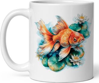 Generic Modern Teetasse Goldfisch Tasse Fun Kaffeebecher für Frauen Arbeit 330ml