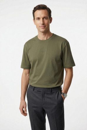 HUGO BOSS T-Shirt Tee 10 Relaxed Fit 100% Cotton, Logo Centered, Rundhals
