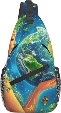 Generic The Fairy Flower Girl Hold The Planet Sac &agrave; bandouli&egrave;re de voyage pour homme Sac &agrave; dos de randonn&eacute;e