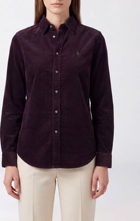 Polo Ralph Lauren Slim-Fit-Samthemd mit gesticktem Pony-Logo