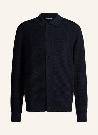 Strellson Strick-Poloshirt blau