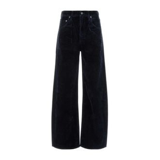 A Gold E Low Curve Jean (Velvet) - - Trousers - Damen - Blau - W28