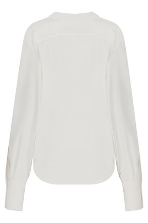 The Mannei Womens Silk Long-Sleeve Shirt White