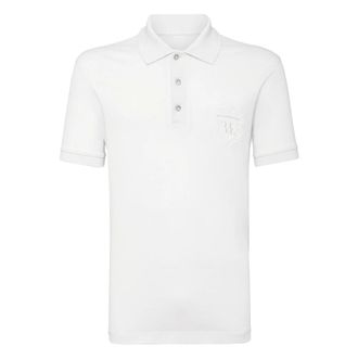 Billionaire Boys Club Polo Shirt SS Crest - - Tops - Herren - Wei&szlig; - S