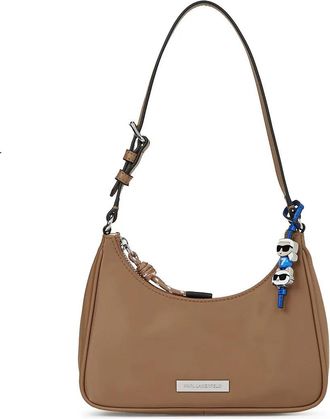 Karl Lagerfeld Hobo Bags - Ikon Nylon Mini-Schultertasche - Gr. unisize - in Braun - für Damen