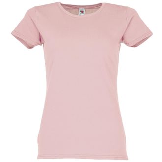 Fruit Of The Loom Ladies Iconic T-Shirt Größe S - XXL, Farbe:Powder Rose, Größe:XL