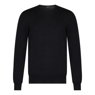 Tom Ford Homme, Sweatshirts et sweats à capuche, Noir, Taille: 2XL Cotton Knit Crewneck Sweater